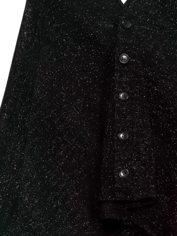 Junya Watanabe Glitter-effect V-neck Cape