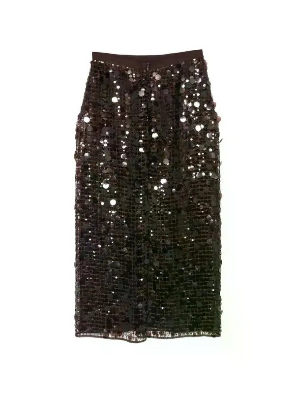 RAME Sequin-embellished Mesh Midi Skirt