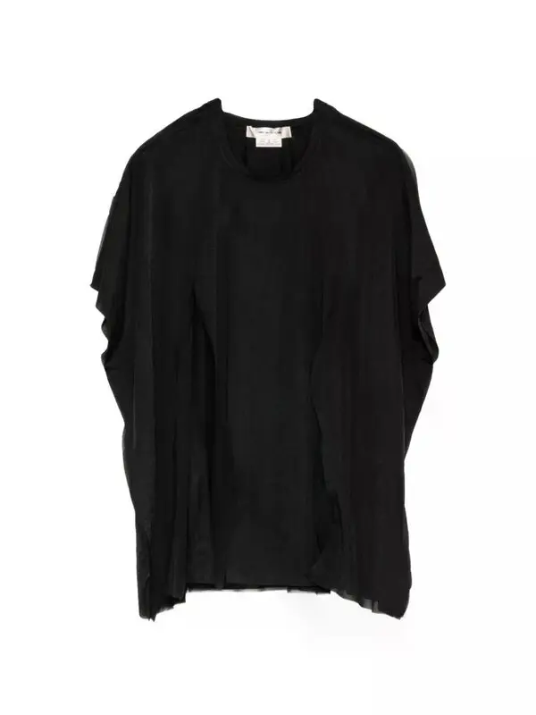 Comme Des Garçons Asymmetrical Layered-panel Top - Black