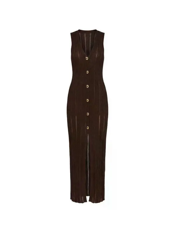 MOEVA Biot Ribbed-knit Midi Dress