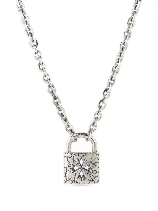 Emanuele Bicocchi Large Logo Lock Necklace