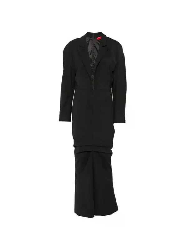 THELATEST Plunging V-neck Gathered-detail Dress