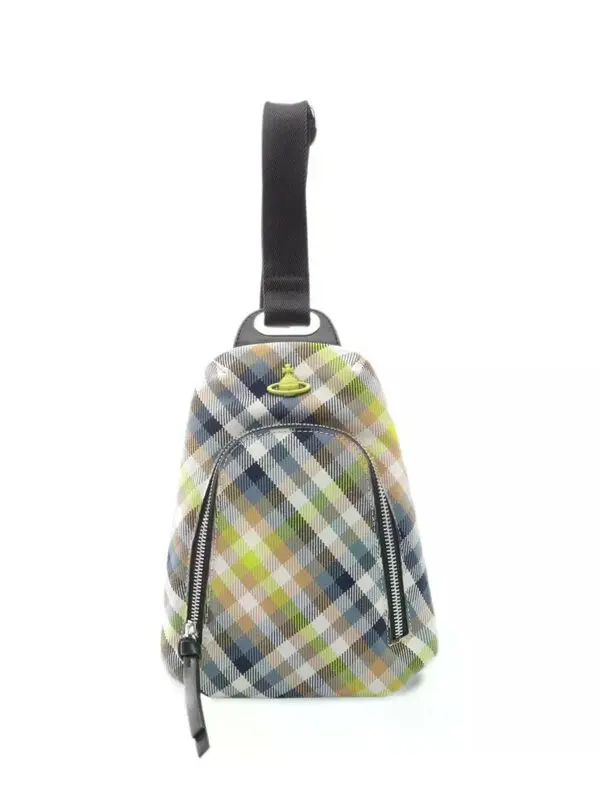 VIVIENNE WESTWOOD Check-canvas Sling Bag