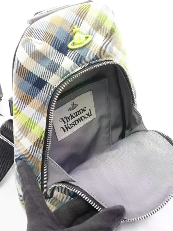 VIVIENNE WESTWOOD Check-canvas Sling Bag