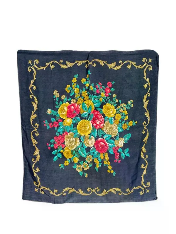 JIL SANDER Floral-print Scarf - Blue