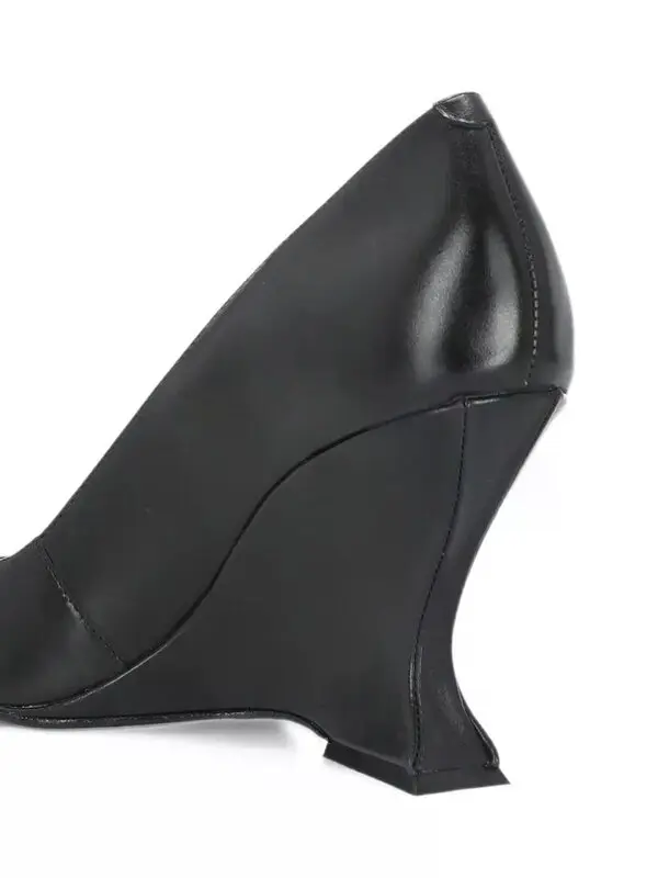 Schutz Siena Sculptural-wedge Pointed-toe Pumps