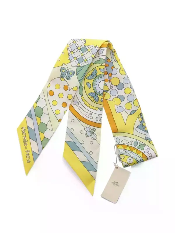 Hermès 2020s Twilly Les Murmures De La Foret Scarf