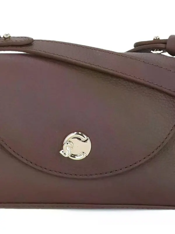 COCCINELLE Grained Leather Logo-plaque Shoulder Bag