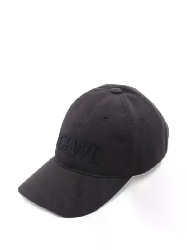 Loewe 2020s Logo-embroidered Baseball Cap - Black