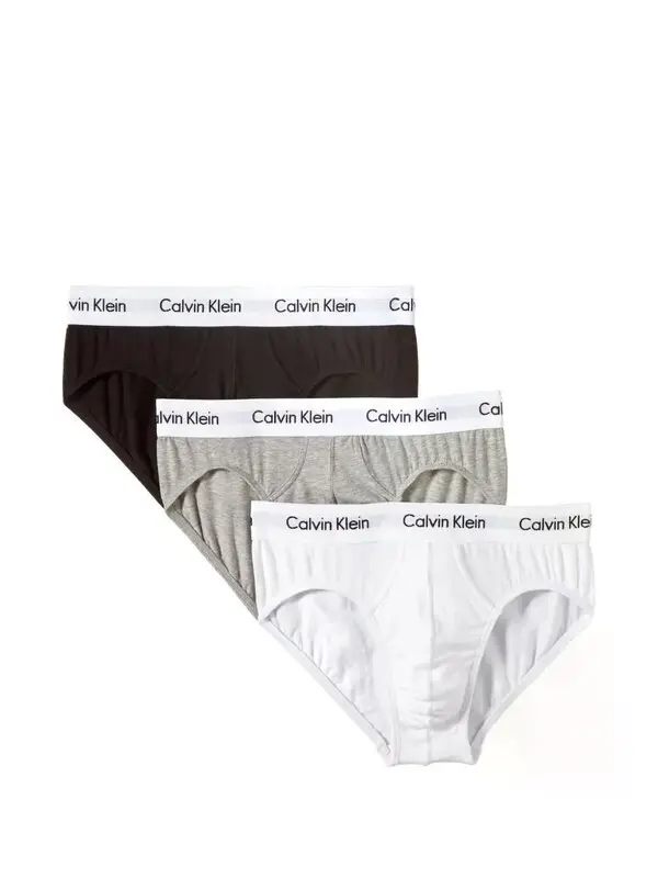 Calvin Klein Logo-waistband Briefs - Grey