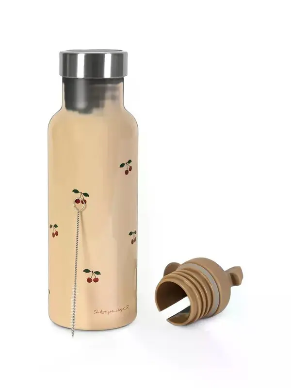 KONGES SLØJD Cherry-print Thermo Bottle - Neutrals