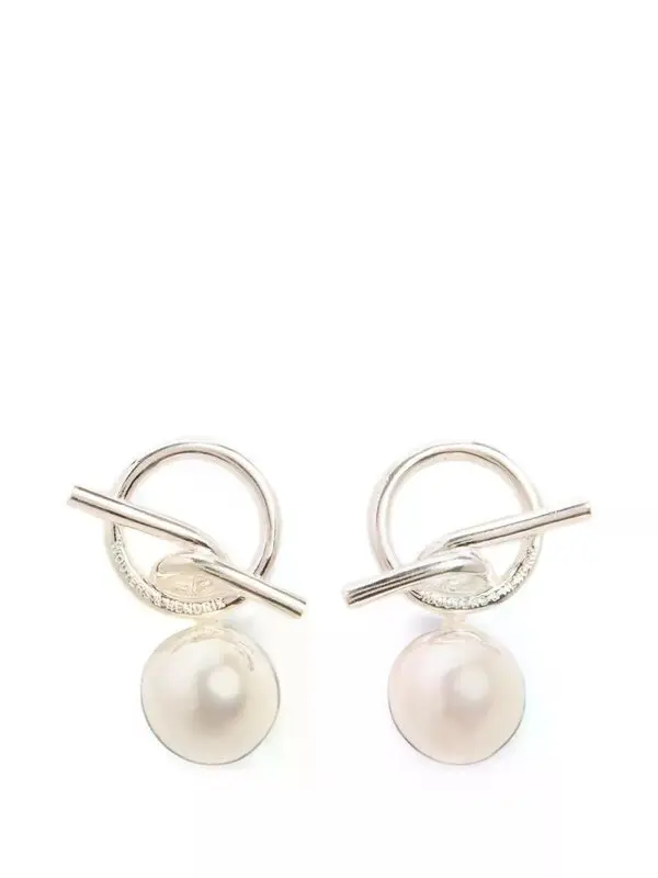 WOUTERS & HENDRIX T-bar Sphere Earrings - Silver