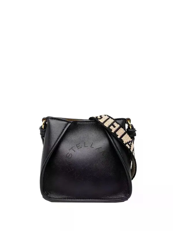 Stella McCartney 2021 Micro Faux Leather Perforated Logo Crossbody Bag