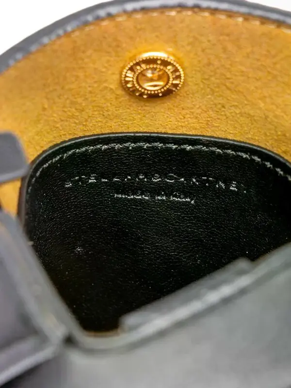 Stella McCartney 2021 Micro Faux Leather Perforated Logo Crossbody Bag