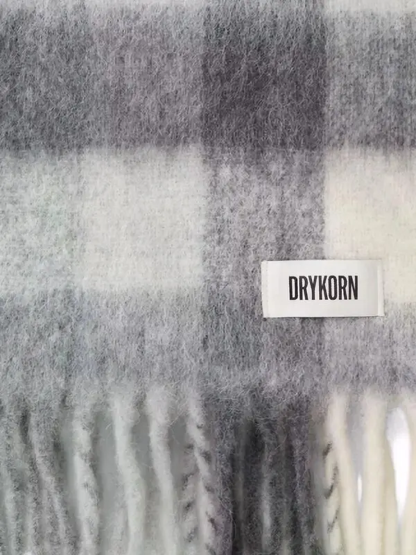 DRYKORN Hollin Check Fringed Scarf