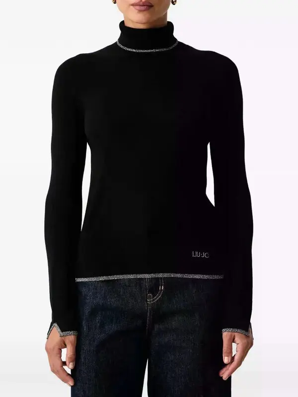 Liu Jo Turtleneck Sweater With Profili Lurex