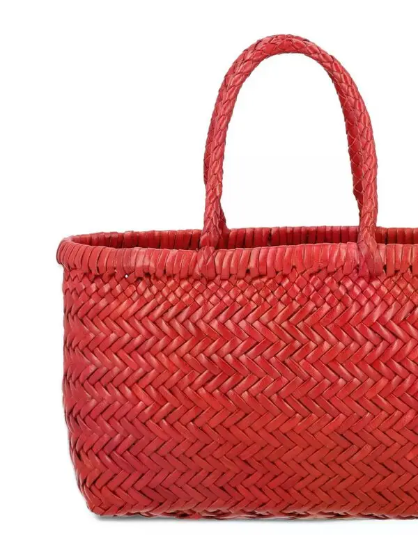 Dragon Diffusion Woven Leather Shoulder Bag - Red