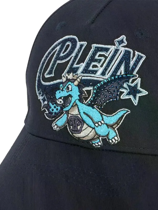 Philipp Plein Dragon-patch Embellished Baseball Cap