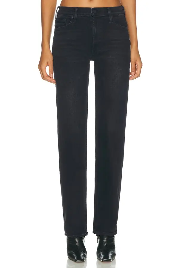 MOTHER The Newbie Skimp Jeans In Black - Bootleg