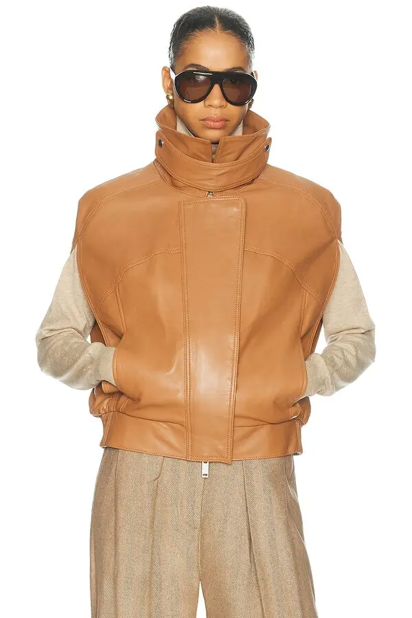 Retrofete Braxx Leather Cape Jacket