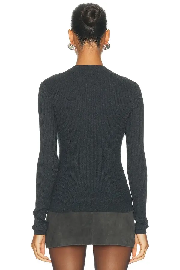 LISA YANG Marguerite Sweater In Charcoal