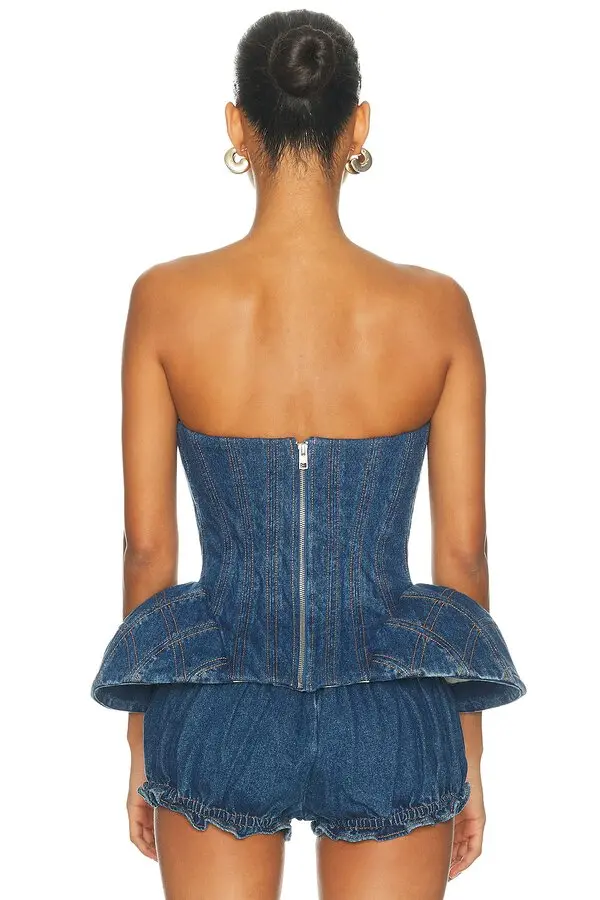 AKNVAS Emmi Corset Denim Top