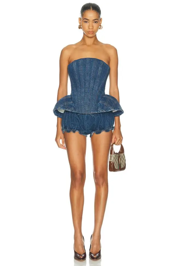 AKNVAS Emmi Corset Denim Top