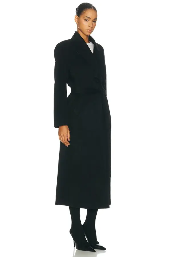 AUTER Cashmere Topcoat In Black