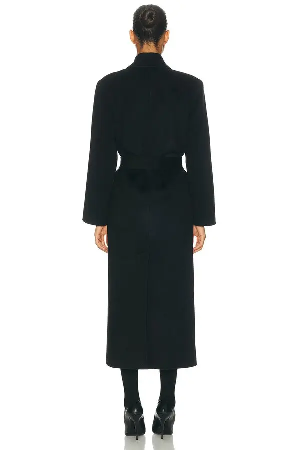 AUTER Cashmere Topcoat In Black