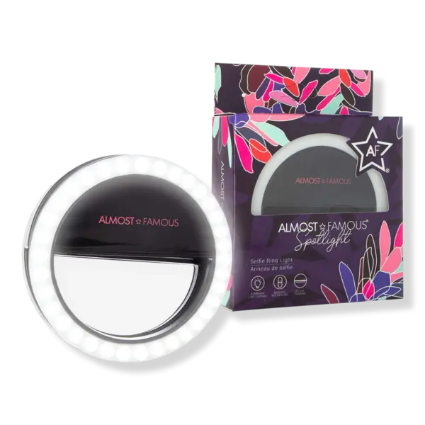 ALMOST FAMOUS Spotlight Led Selfie Ring Light - Black