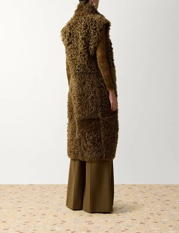 Zimmermann Clash Shearling Longline Vest