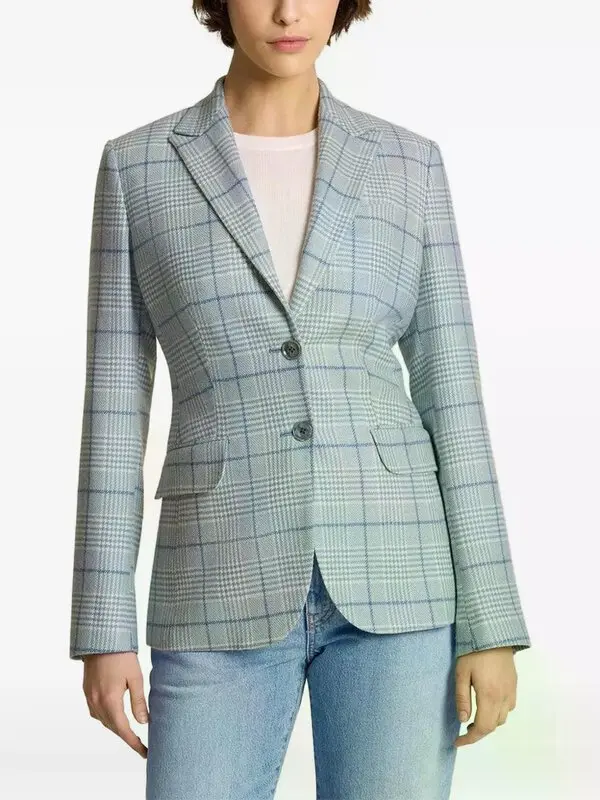 Kiton Checked Single-breasted Blazer