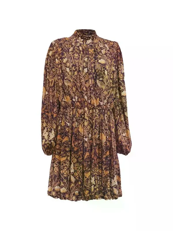 Ulla Johnson Printed Mock-neck Dress - Neutrals
