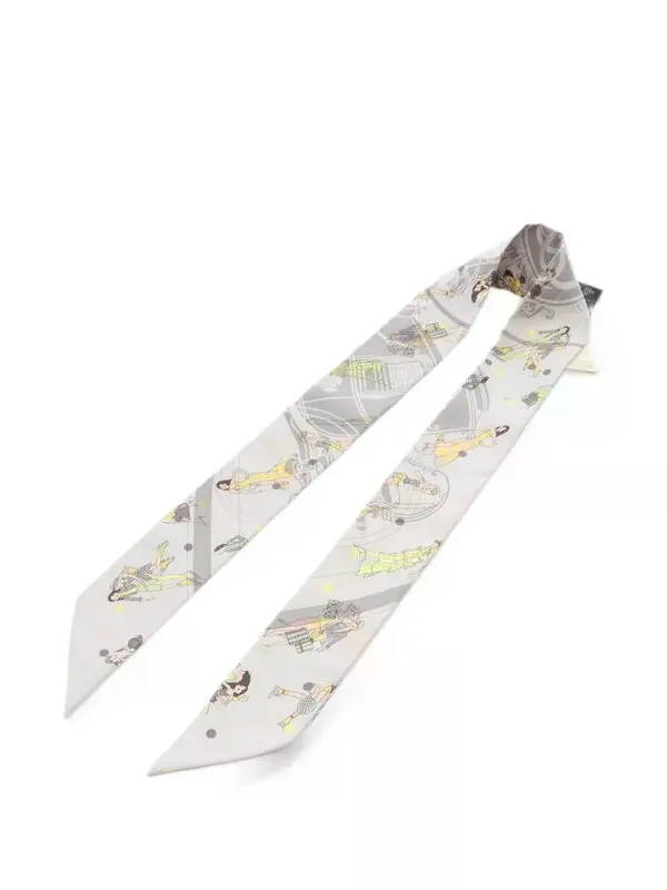 Hermès 2020s Ex-libris Les Parisiennes Scarf - Grey
