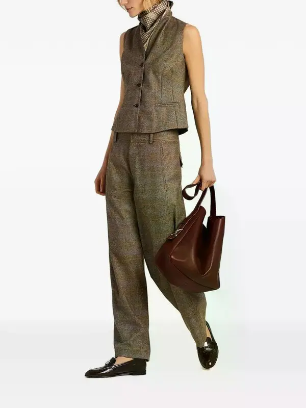 Kiton Check Single-breasted Waistcoat