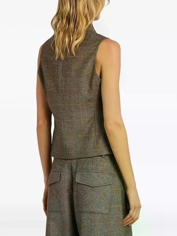Kiton Check Single-breasted Waistcoat
