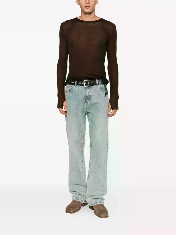 TONYWACK Ribbed-knit Thumb-slot Sweater
