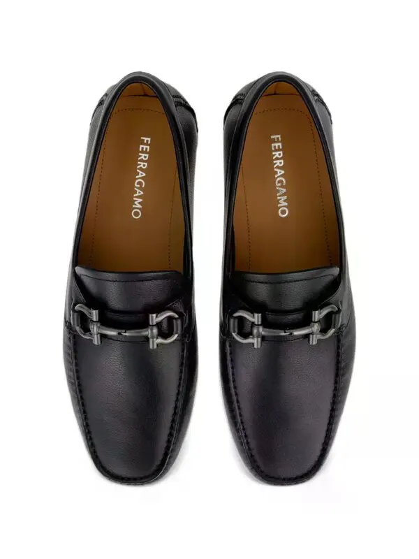 FERRAGAMO Gancini Ornament Driver Loafers