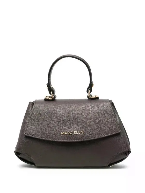 MARC ELLIS Spency S Logo-plaque Pebbled Tote Bag - Brown