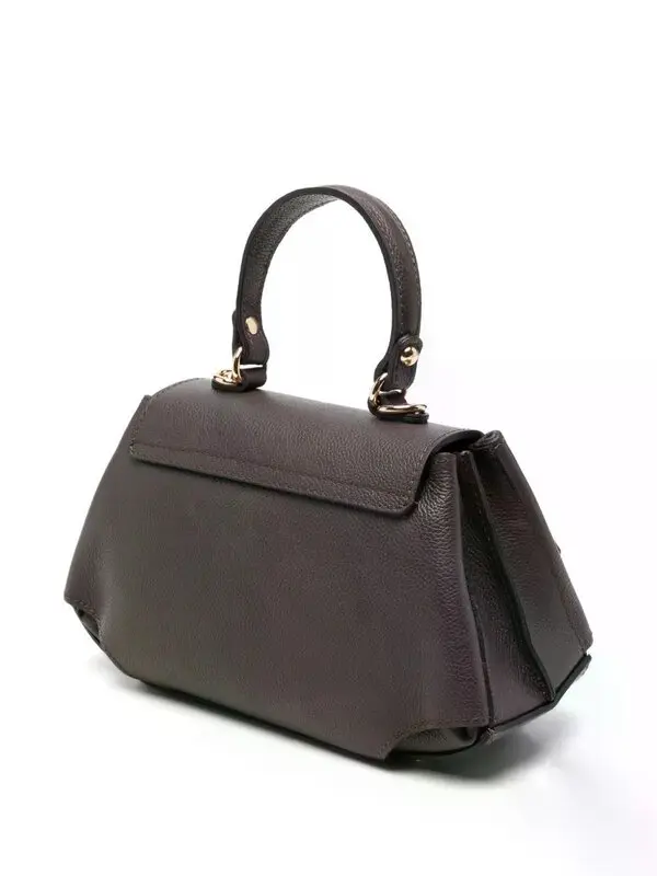 MARC ELLIS Spency S Logo-plaque Pebbled Tote Bag - Brown