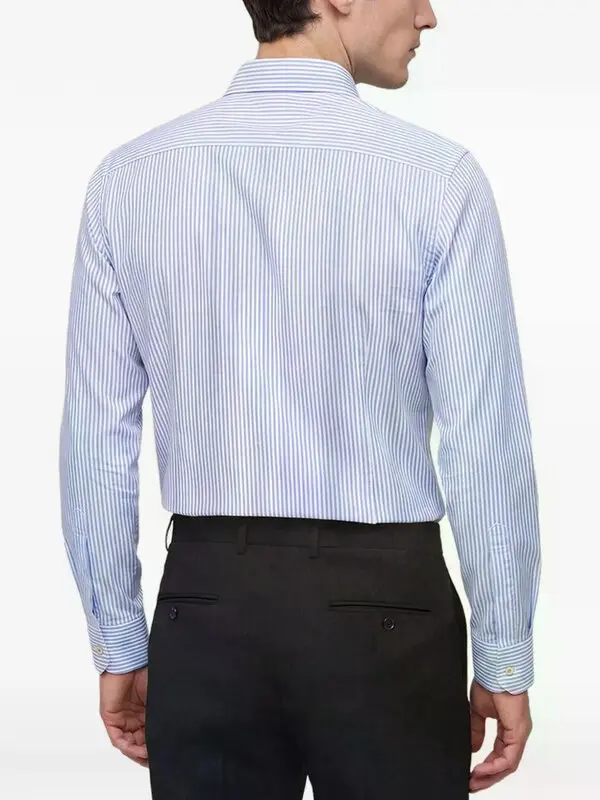 Kiton Stripe-pattern Cotton Shirt