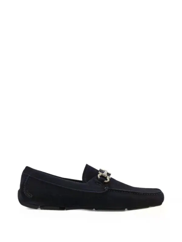 FERRAGAMO Gancini-ornament Driver Loafers - Blue