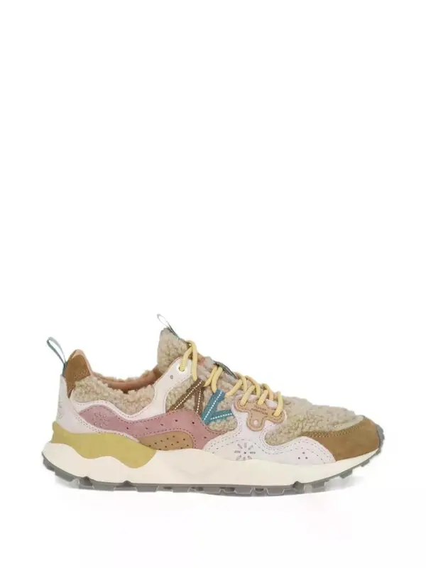 FLOWER MOUNTAIN Yamano 3 Panelled Sneakers - Neutrals