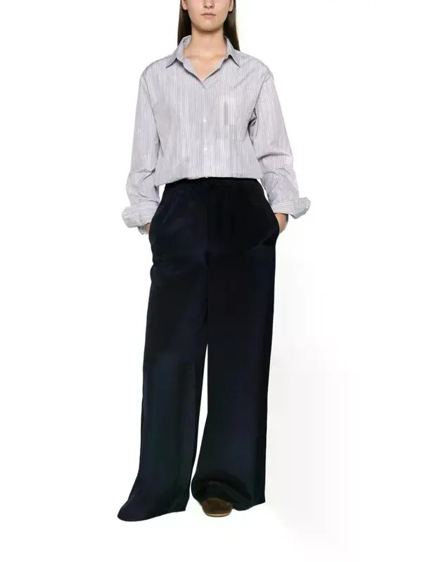 Max Mara Relaxed-fit Heavy Silk Trousers Ultramarine - Blue