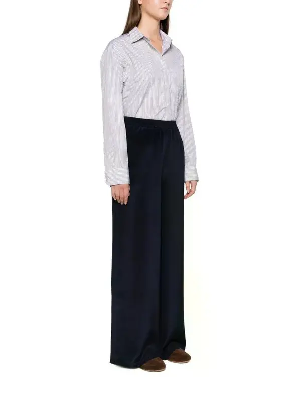 Max Mara Relaxed-fit Heavy Silk Trousers Ultramarine