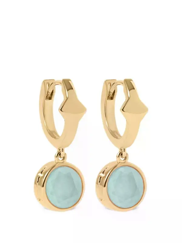 Astley Clarke Luna Aqua Quartzite Earrings - Gold