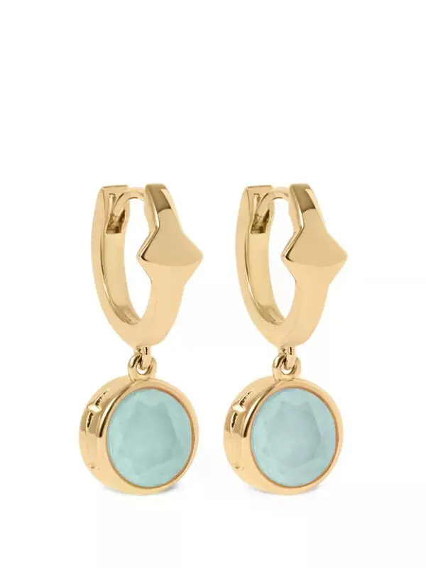 Astley Clarke Luna Aqua Quartzite Earrings - Gold