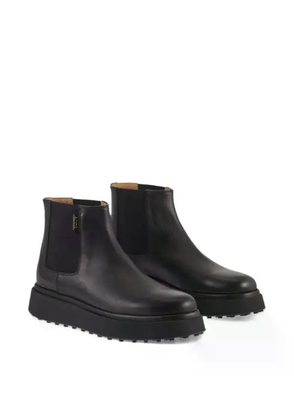 TOD'S Elasticated Leather Ankle Boots