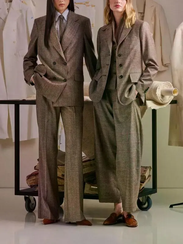Kiton Prince Of Wales Check Single-breasted Blazer