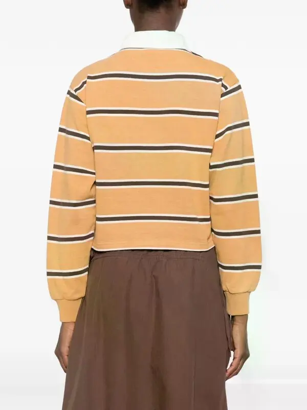 Sporty & Rich Striped-patterm Polo Top